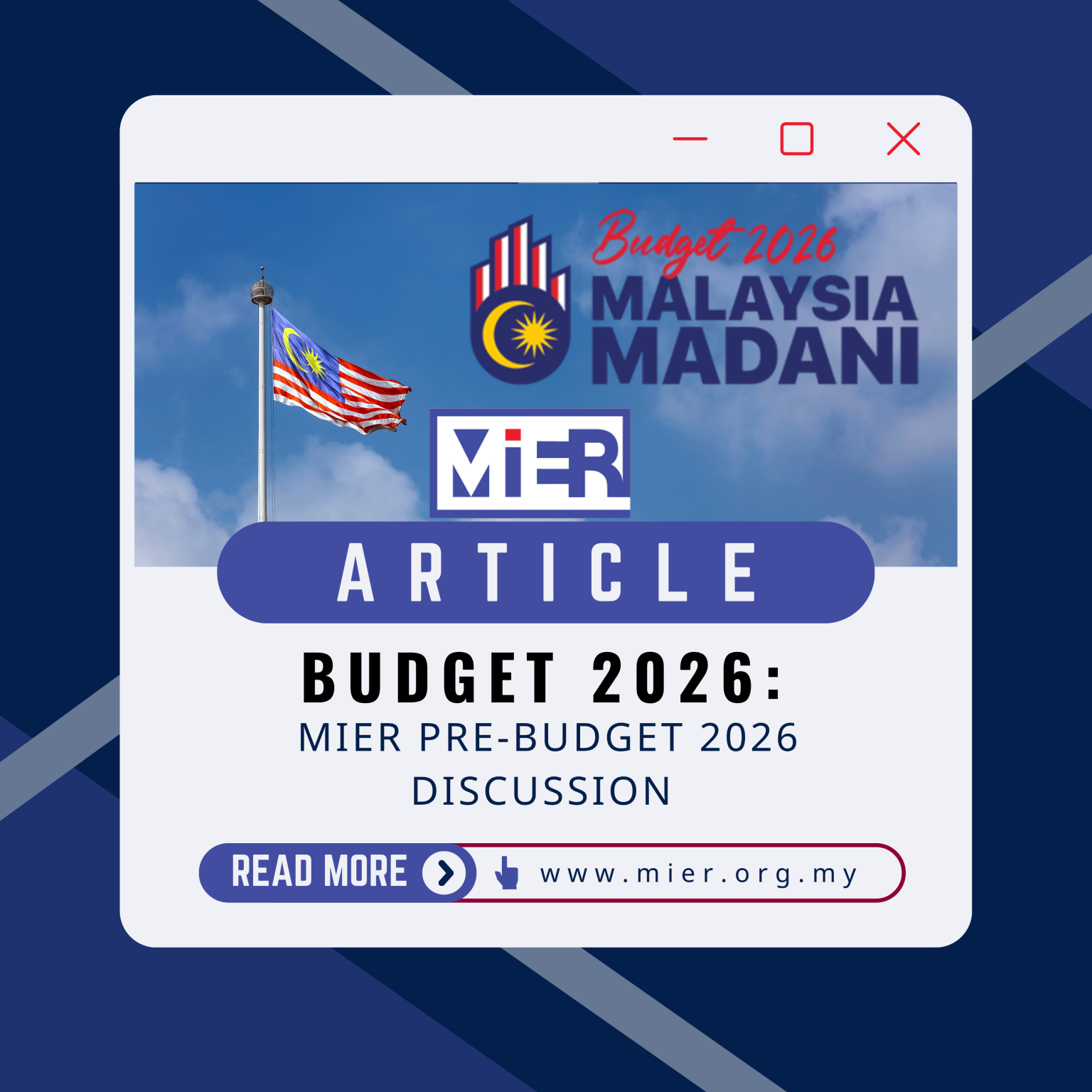 BUDGET 2026: MIER Pre-Budget 2026 Discussion – Malaysian Institute of ...